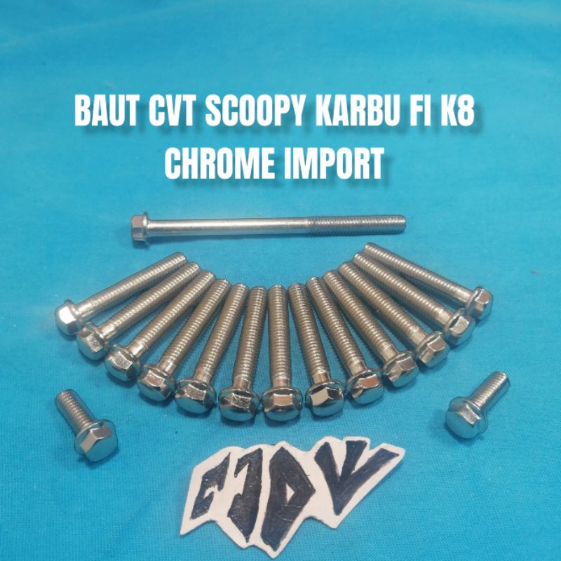 Jual BAUT CVT BLOCK BLOK COVER CVT SCOOPY KARBU FI KUNCI T8 CHROME ...