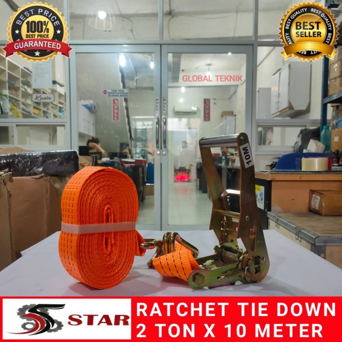 Jual Lashing cargo belt Tali ikat barang Tali Pengikat Barang 2T 2" 10 ...