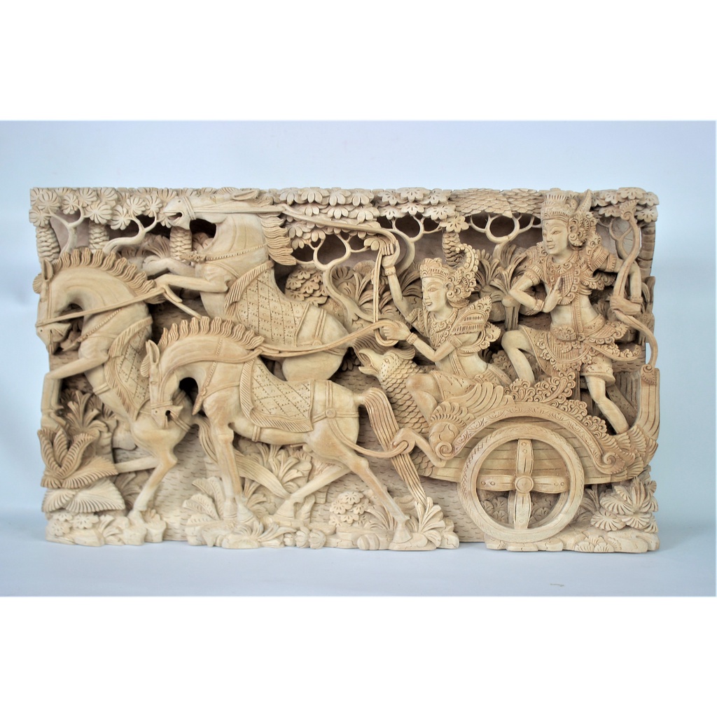 Jual Ukiran Kayu Bali Hiasan Dinding Patung Buatan Tangan Ukuran 50 x ...