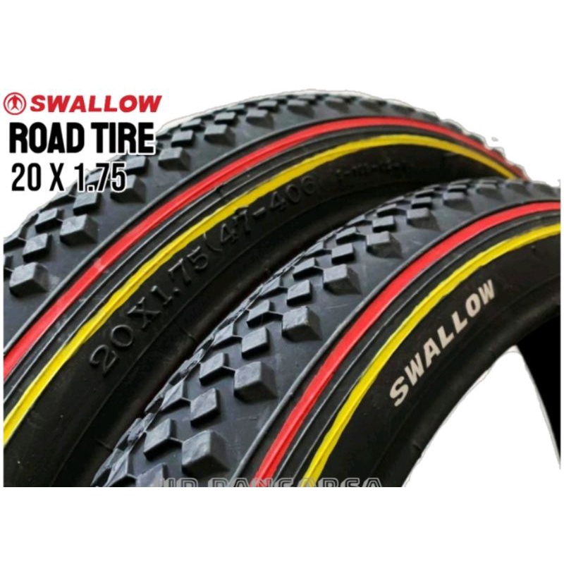 Jual Ban Luar Sepeda Ukuran 20 x 1.75 List 2 Swallow Original [ Harga Satuan ] | Shopee Indonesia