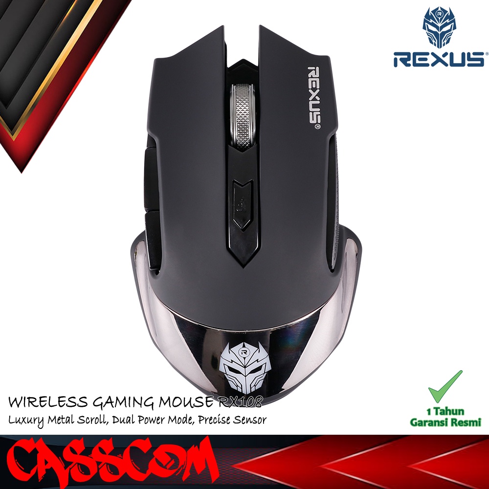 Jual Rexus RX108 Wireless Rechargeable Gaming Mouse Xierra RX-108 ...