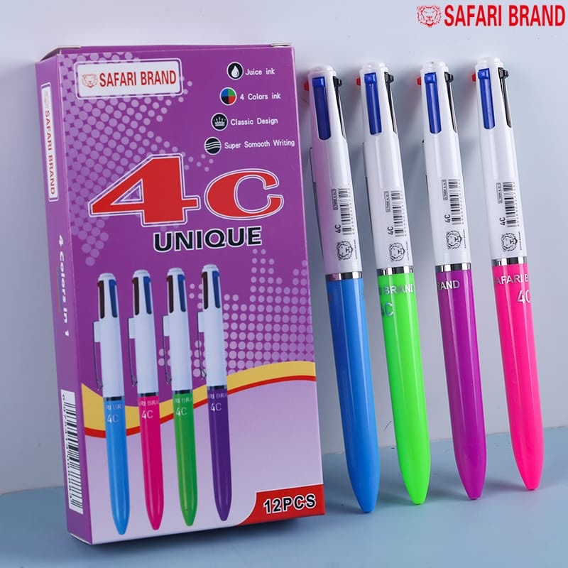 Jual (1pcs) Ball Pen Safari 4 Warna SF-4C/ Pulpen / Pena / Quaco/ 0.7 ...