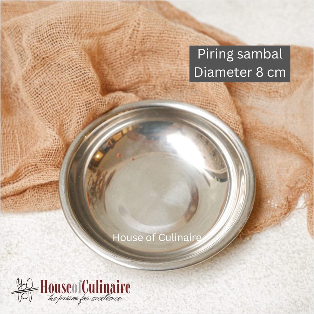Jual Pisin Piring Saus Kecil Mini Stainless Steel 8 cm Wadah Saos ...