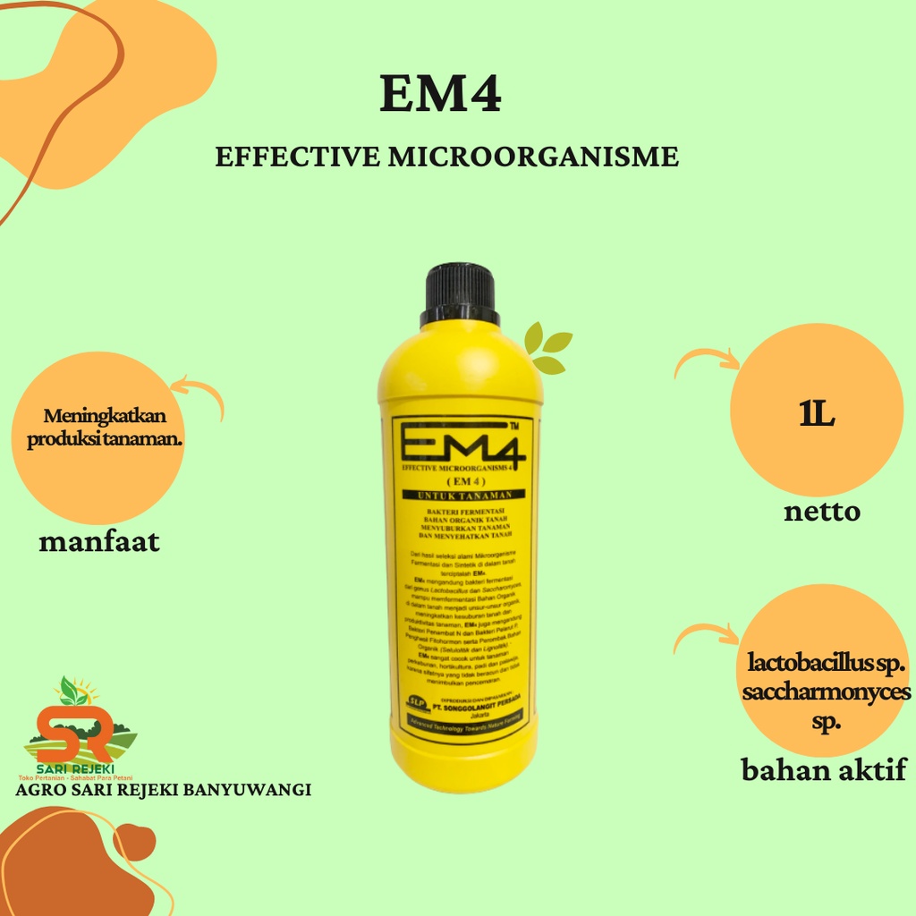Jual EM4 1L EFFECTIVE MICROORGANISMS UNTUK TANAMAN | Shopee Indonesia