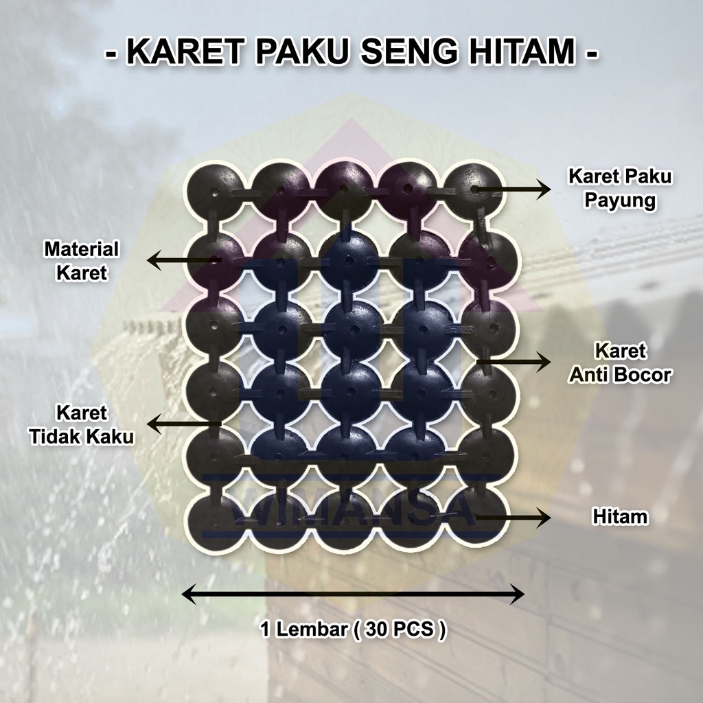 Jual KARET PAKU SENG HITAM - KARET PAKU PAYUNG | Shopee Indonesia