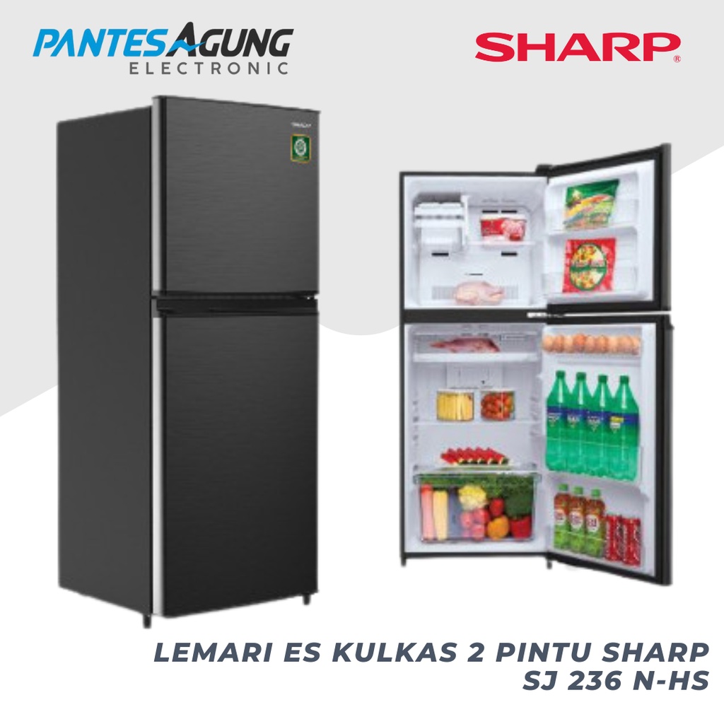 Jual LEMARI ES KULKAS 2 PINTU SHARP SJ 236 MN-HS | Shopee Indonesia