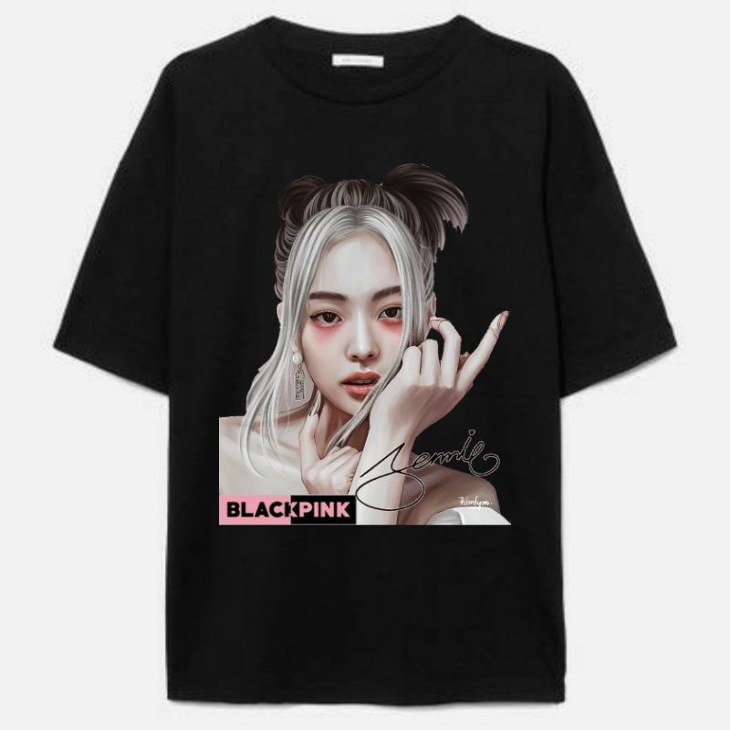 Jual KAOS OVERSIZE LIMITED EDITION KIM JENNIE PINK BLACKPINK. CATTON ...