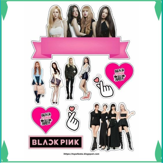 Jual TOPER CETAK TOPPER BLACK PINK / HIASAN KUE ULANG TAHUN BLACK PINK ...