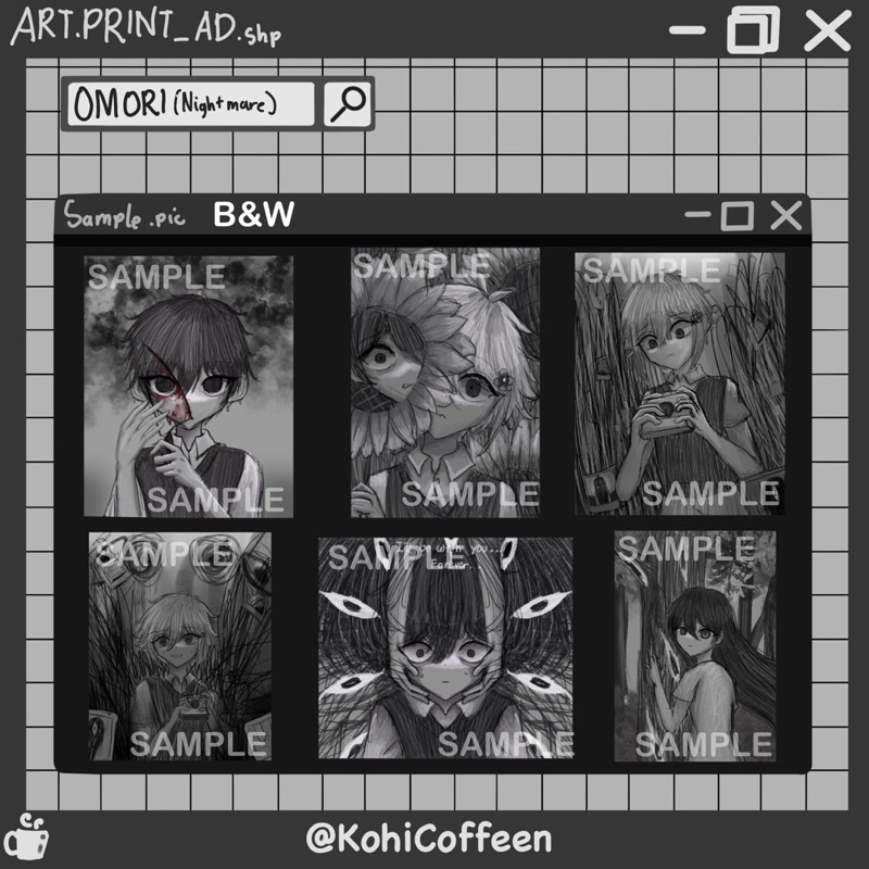 Jual OMORI nightmare art print | Shopee Indonesia