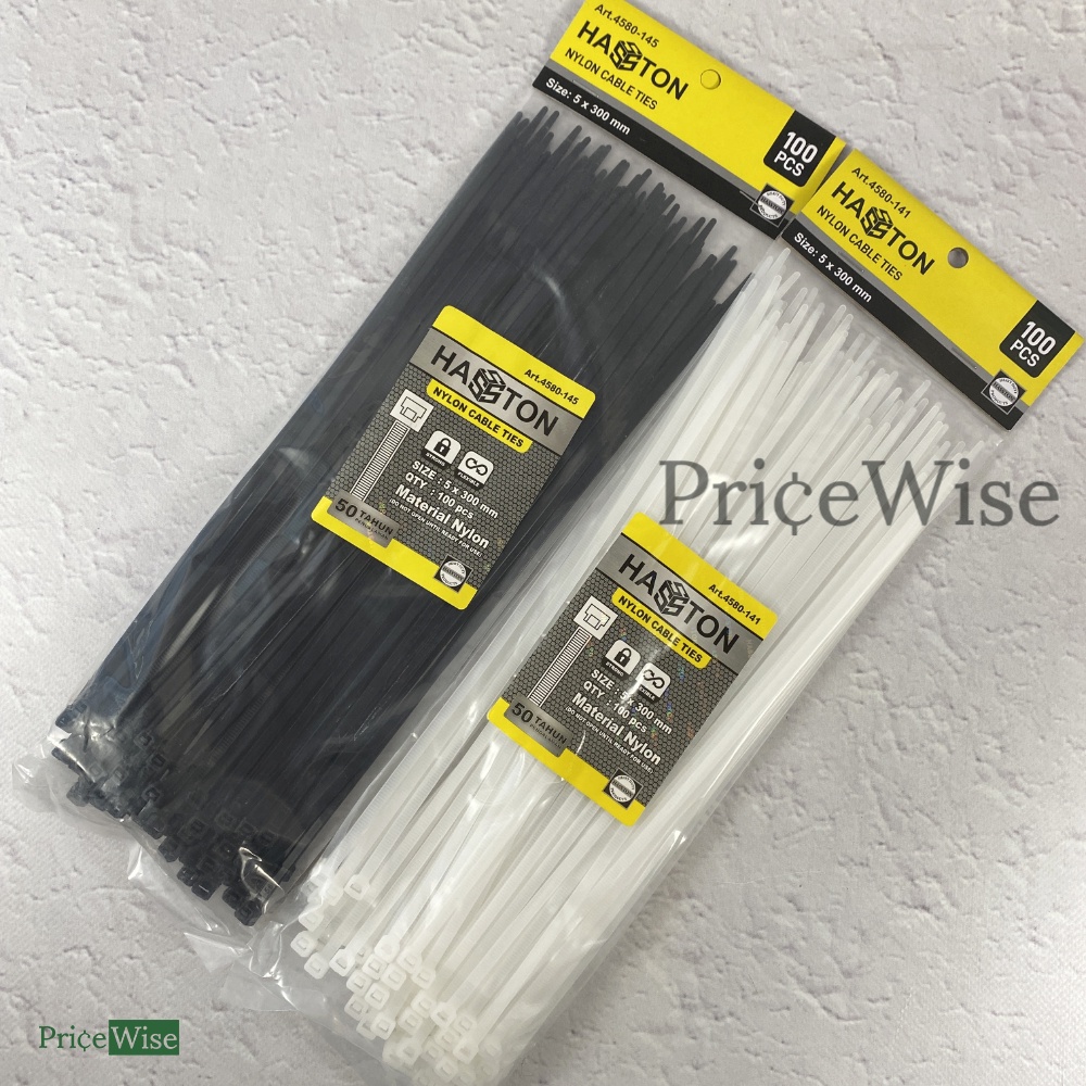 Jual Kabel Ties 5x300 mm 100 pcs Hasston / Kabel Tis 30 cm | Shopee ...