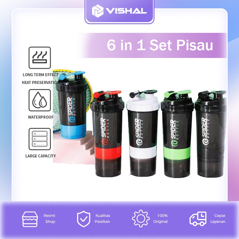 Jual VISHAL Botol Minum Spider 500ml Botol Minum Shaker Botol Minum ...