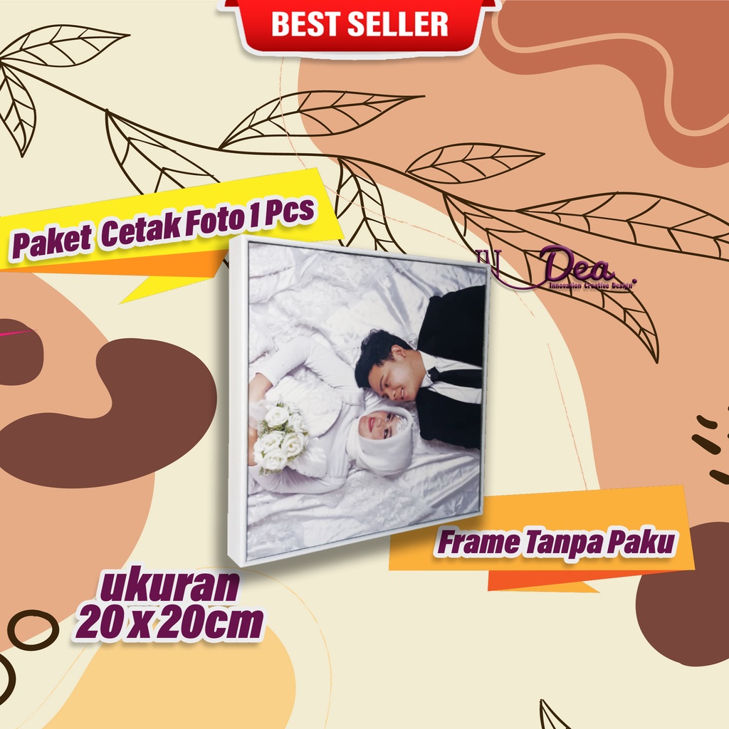 Jual Cetak Foto Block Custom 20x20 Bingkai Full Frame | Shopee Indonesia