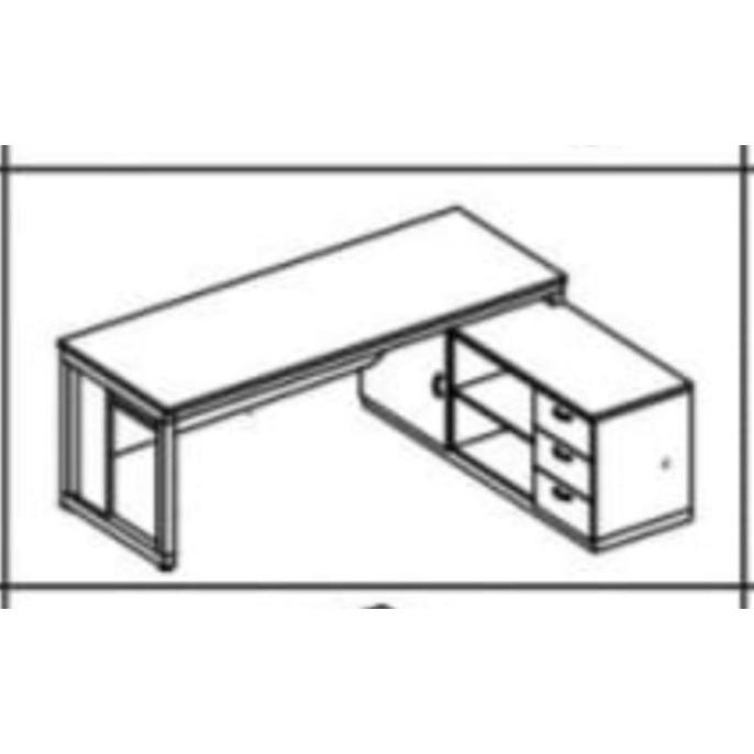 Jual MEJA KERJA DIREKTUR MEJA KANTOR QBIC MED 2016 WARNA MAPLE WHITE ...
