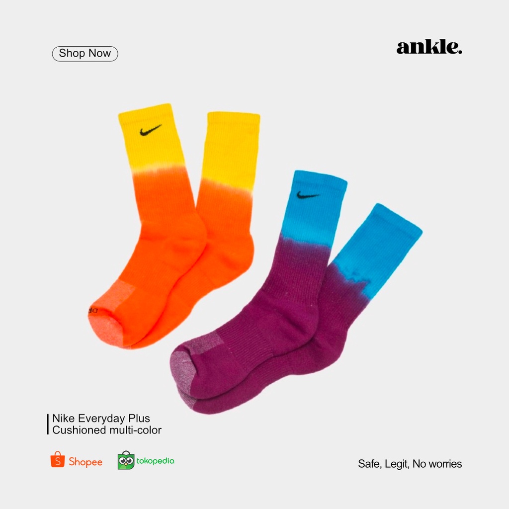 Jual NIKE SOCK EVERYDAY PLUS CUSHIONED ( 100% Authentic ) | Shopee ...