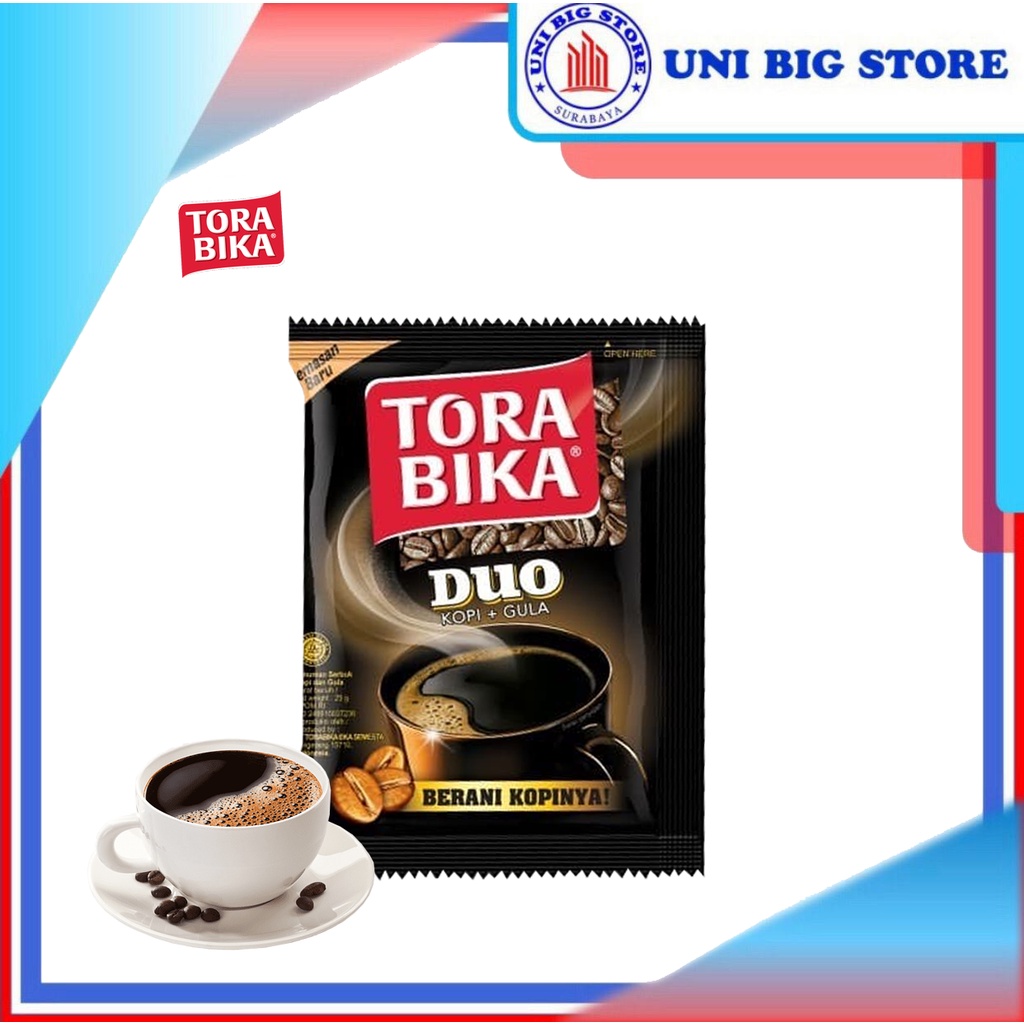 Jual TORABIKA Duo Kopi Tora Bika Coffee + Gula 25 gr x 10 Sachet RENCENG | Shopee Indonesia