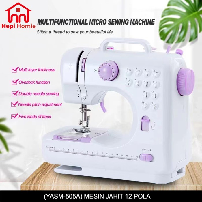 Jual Mesin Jahit Mesin Jahit 12 Pola Jahitan Zig Zag / 505 Mini Sewing ...