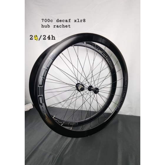 Jual WHEELSET DECAF XLR8 RACHET 700c 24h | Shopee Indonesia
