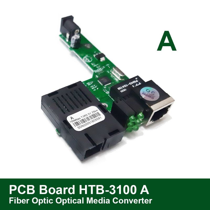 Jual PCB Bord NETLINK HTB-3100 A fiber optik Media converter HtB-3100A ...