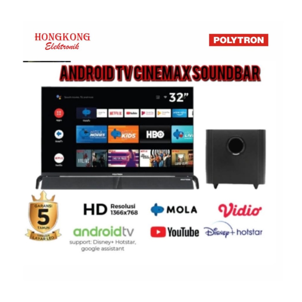 Jual Polytron LED Smart Android TV 32 Inch PLD 32BAG9953 / 32BAG5959 | Shopee Indonesia