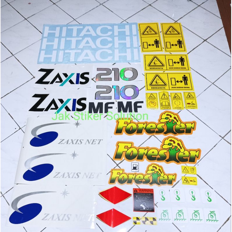Jual Stiker Excavator Hitachi Zaxis 210 MF Forester | Shopee Indonesia