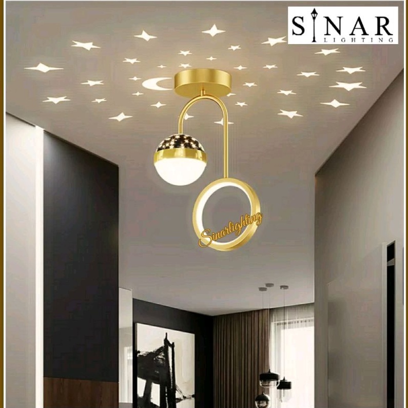 Jual Lampu ceiling star Reflector minimalis Gold 50068 | Shopee Indonesia