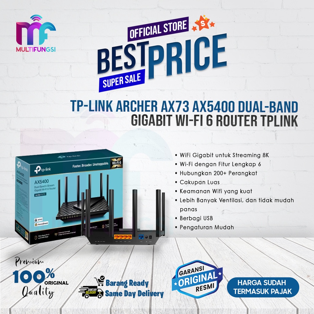 Jual TP-Link Archer AX73 AX5400 Dual-Band Gigabit Wi-Fi 6 Router TPLINK | Shopee Indonesia
