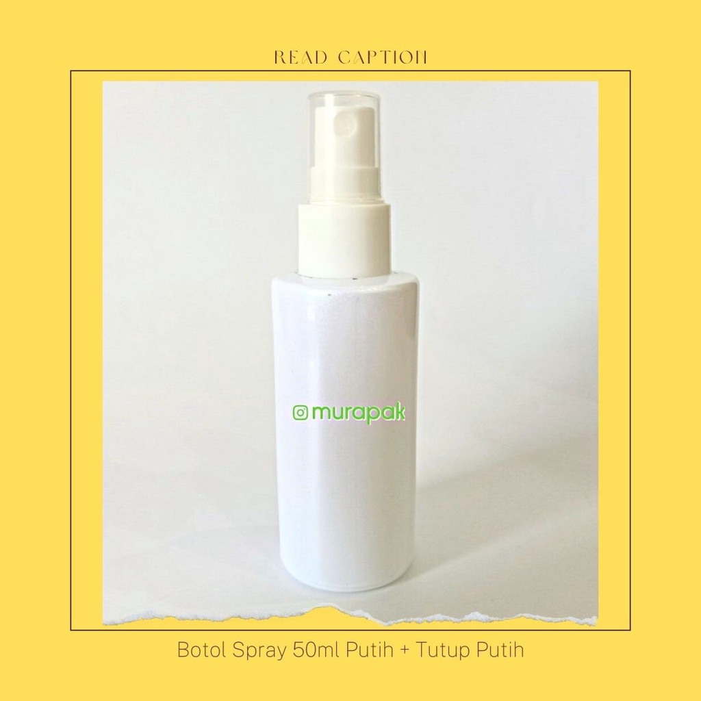Jual [MINIM 20PCS] BOTOL SPRAY 50ML KEMASAN PARFUM KACA PUTIH TUTUP ...