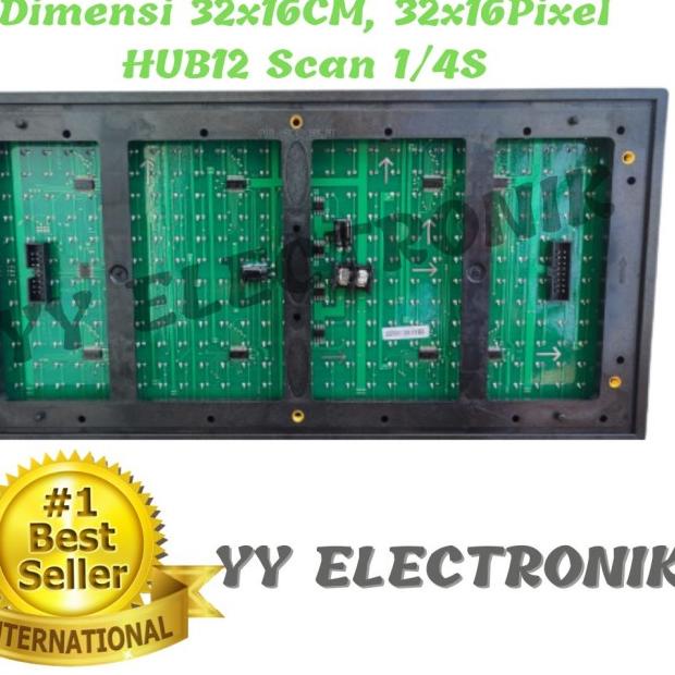 Jual Panel Module Modul LED P10 Running Text DIP Hijau Green Outdoor ...
