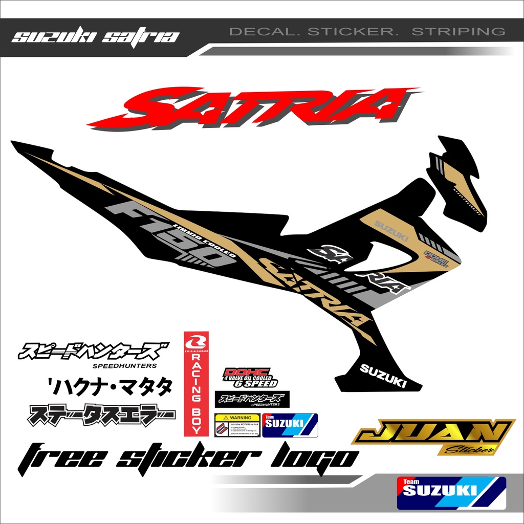 Jual STRIPING STICKER SATRIA FU 150 STIKER VARIASI MOTOR SUZUKI SATRIA ...