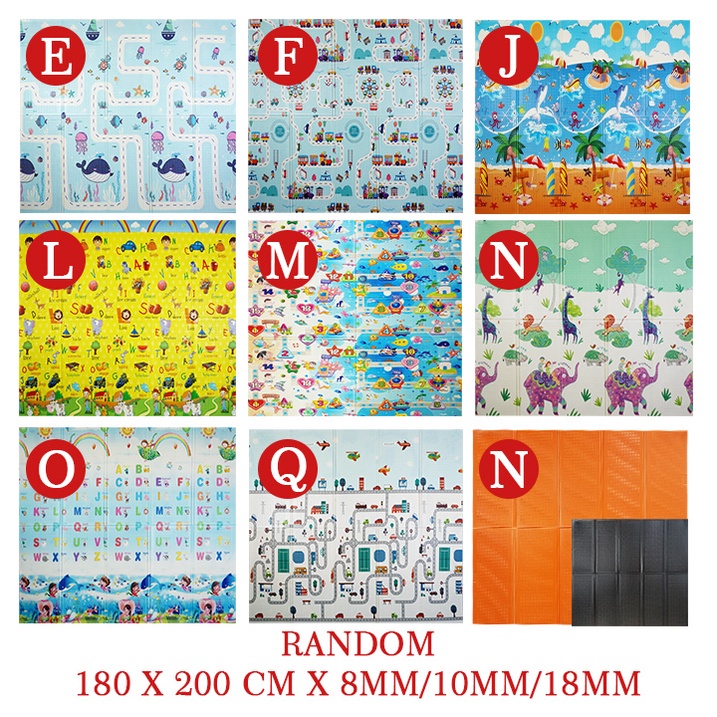Jual Doritoki SNI Matras Bayi 180x200x1cm Playmat Bayi Karpet Lipat ...