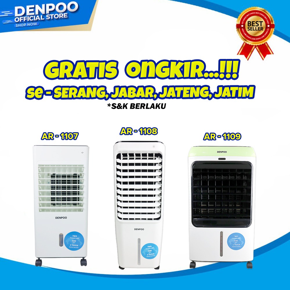Jual DENPOO Air Cooler 6,5L (Gratis Ongkir) penyejuk ruangan AR 1107 ...