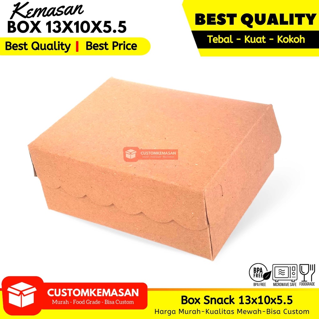 Jual Dus Snack 13x10x55 Dus Kue Dus Cemilan Box Makanan Kotak Cemilan Kemasan Snack