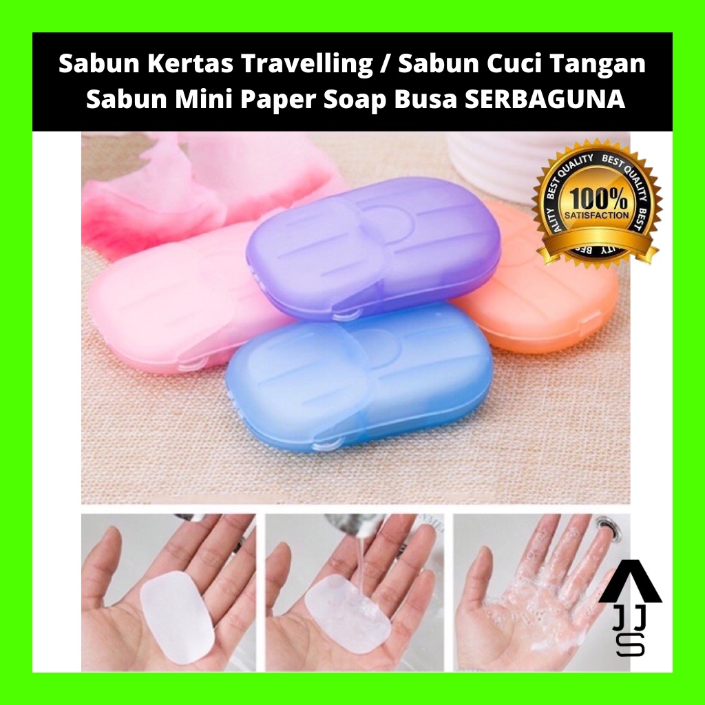 Jual Sabun Kertas Praktis / Travelling Paper Soap / Mini Washing Hand ...