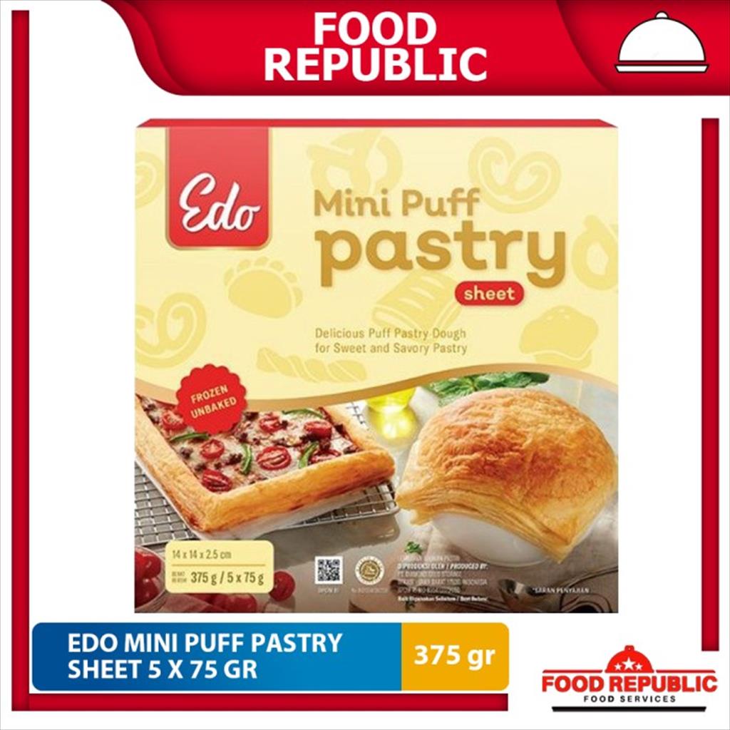 Jual Edo Mini Puff Pastry Sheet 375 gr Kulit Lembaran Adonan Pastri ...
