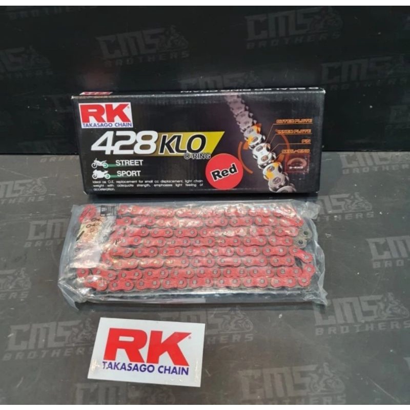 Jual rante Rantai MotorMerk RK Takasago Chain Ukuran 428-130 KLO Type O ...