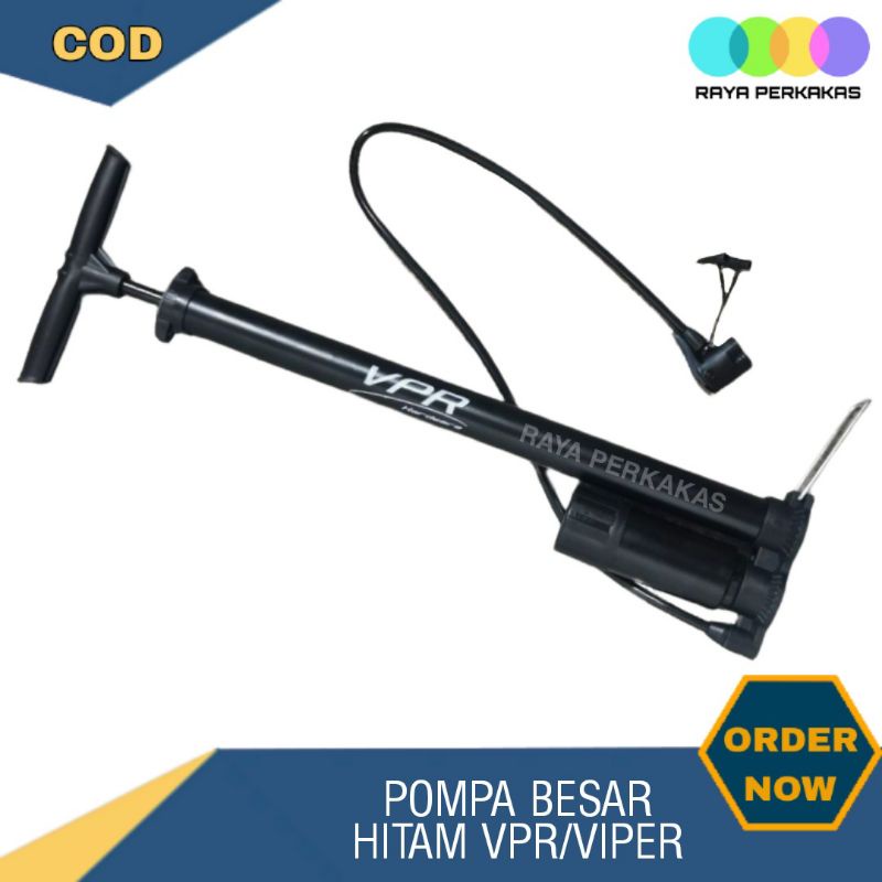 Jual Pompa Ban Hitam Pompa Angin Besar Motor Mobil Sepeda Bola Bonus ...