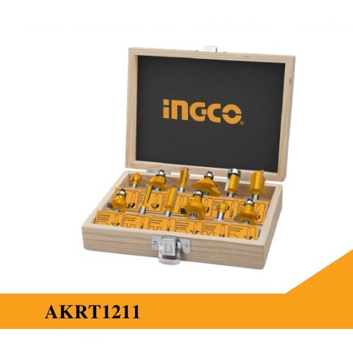 Jual Ingco AKRT1211 Mata Profil Kayu 12 Pcs 8mm Router Bits Mata ...