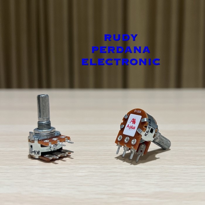 Jual POTENSIO 100K 100 K OHM Ω STEREO ROTARY KLIK A-PLUS APLUS ALPHA ...