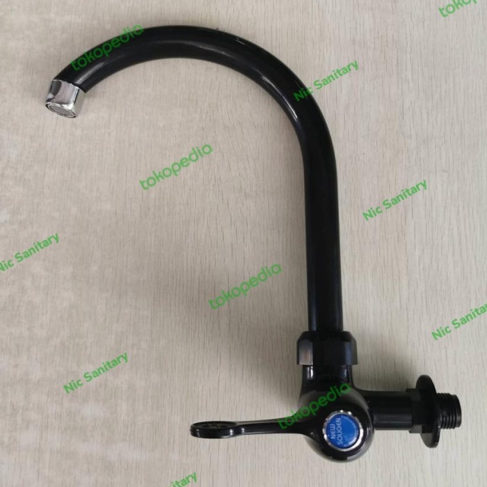 Jual Keran Air Kran Keran Angsa Soligen Pvc W1 Hitam ( Black ) | Shopee ...