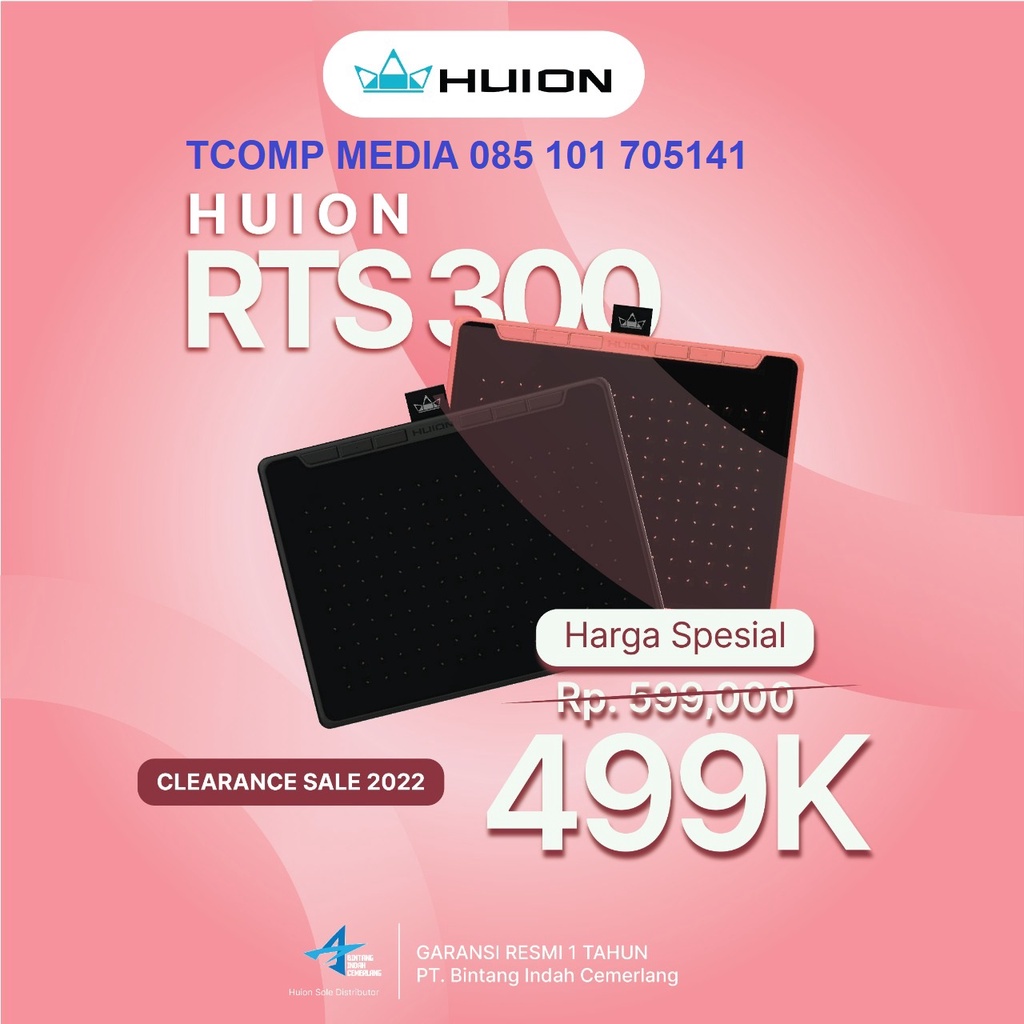 Jual HUION RTS-300 Huion RTS300 H640 Huion Pen Tablet RTS300 Resmi ...