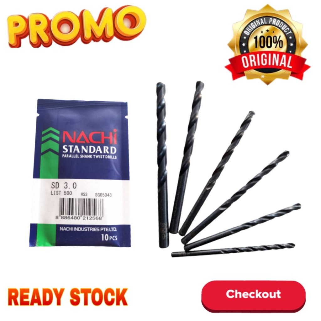 Jual Mata Bor Besi Nachi 2mm Original Perbuah | Shopee Indonesia