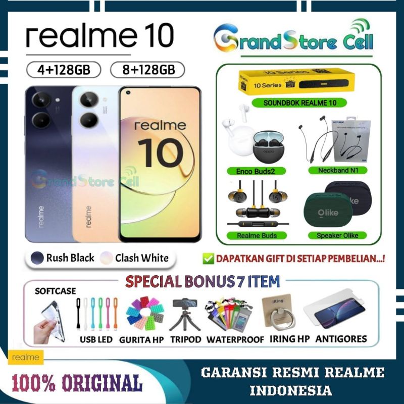 Jual REALME 10 4G RAM 8/128GB | REALME10 4G RAM 4/128GB GARANSI RESMI ...