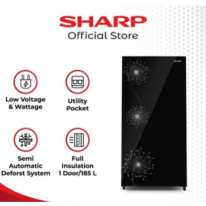 Jual KULKAS 1 PINTU SHARP DOUBLE FREEZER SJX 197 WDW | Shopee Indonesia