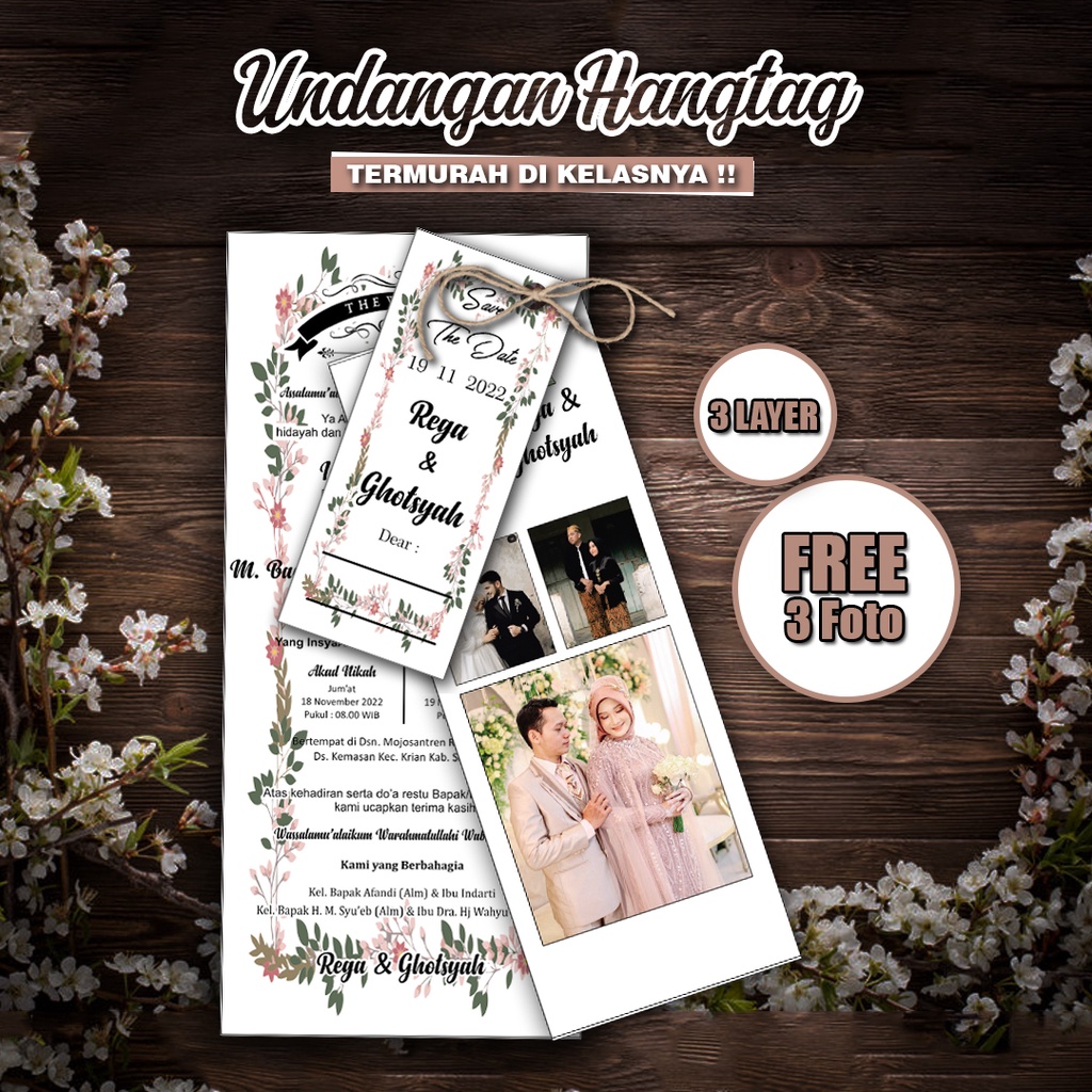 Jual UNDANGAN PERNIKAHAN HANGTAG UNIK ELEGAN SIMPLE MURAH - UNDANGAN ...