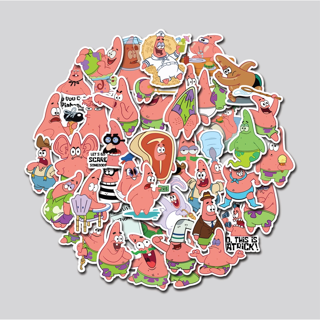 Jual STICKER PACK PATRICK STAR | STIKER TUMBLER LAPTOP | STIKER KOPER ...