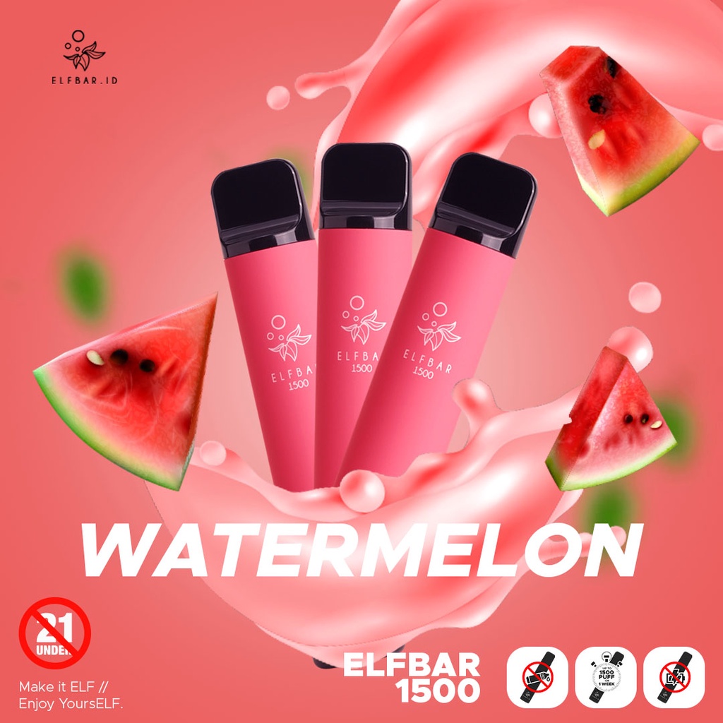 Jual ELFBAR 1500 WATERMELON Disposable Pod / Pod Sekali pakai | Shopee ...
