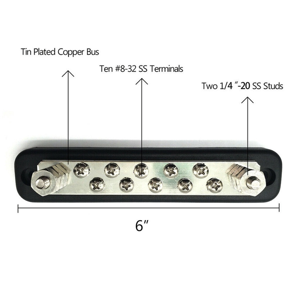 Jual 10 bit Busbar Terminal Ground Distribusi Block DC 150A | Shopee ...