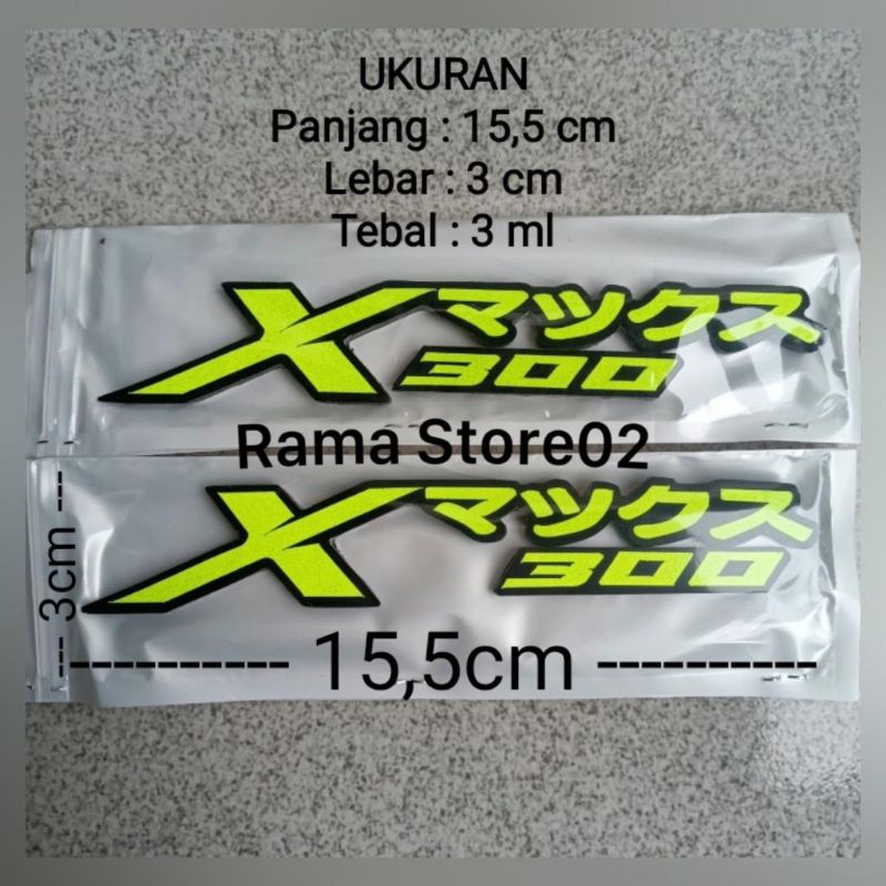 Jual Emblem yamaha xmax 300 logo japan timbul 3D warna lengkap sepasang ...