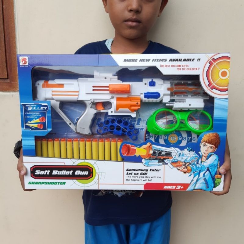 Jual Mainan Senapan Nerf Soft Bullet Gun - Tembak Tembakan Anak ...