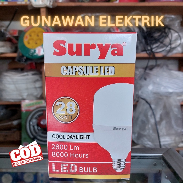 Jual LAMPU SURYA CAPSULE LED 28 WATT-CAHAYA PUTIH, GARANSI 1 TAHUN ...